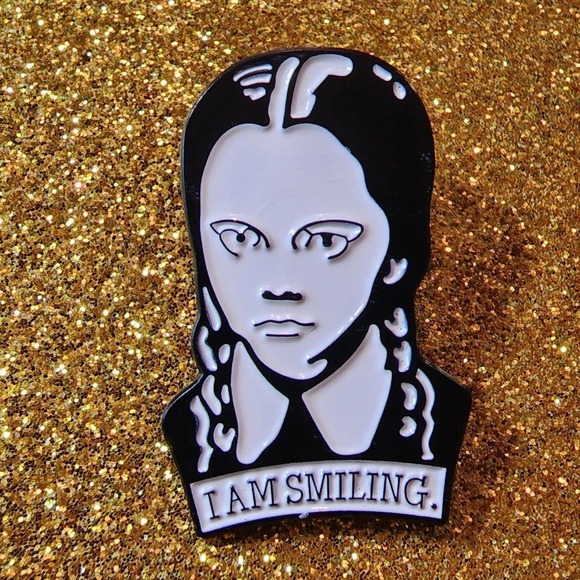 Boutique | Jewelry | I Am Smiling Wednesday The Addams Family Enamel ...